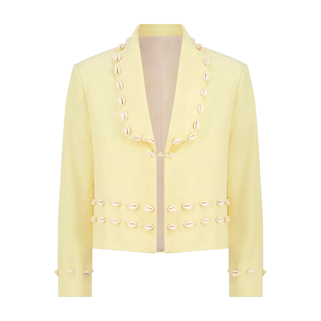 Cream Cowrie Shell Blazer – Kwasi Paul